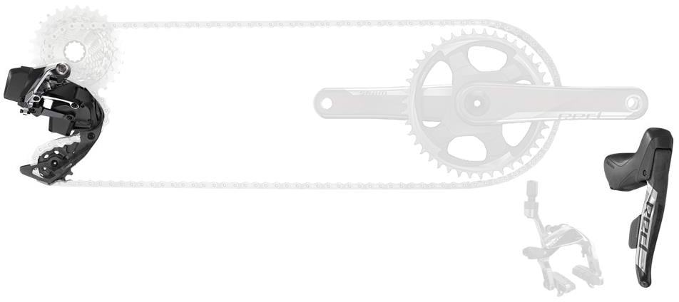 Sram Red eTap AXS 1X D1 Electronic Rim Brake Groupset Shifters Rear Der ...